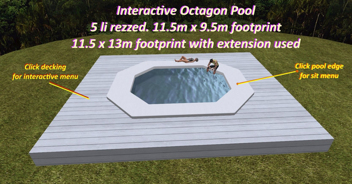 Second Life Marketplace - interactive octagon pool - Rez
